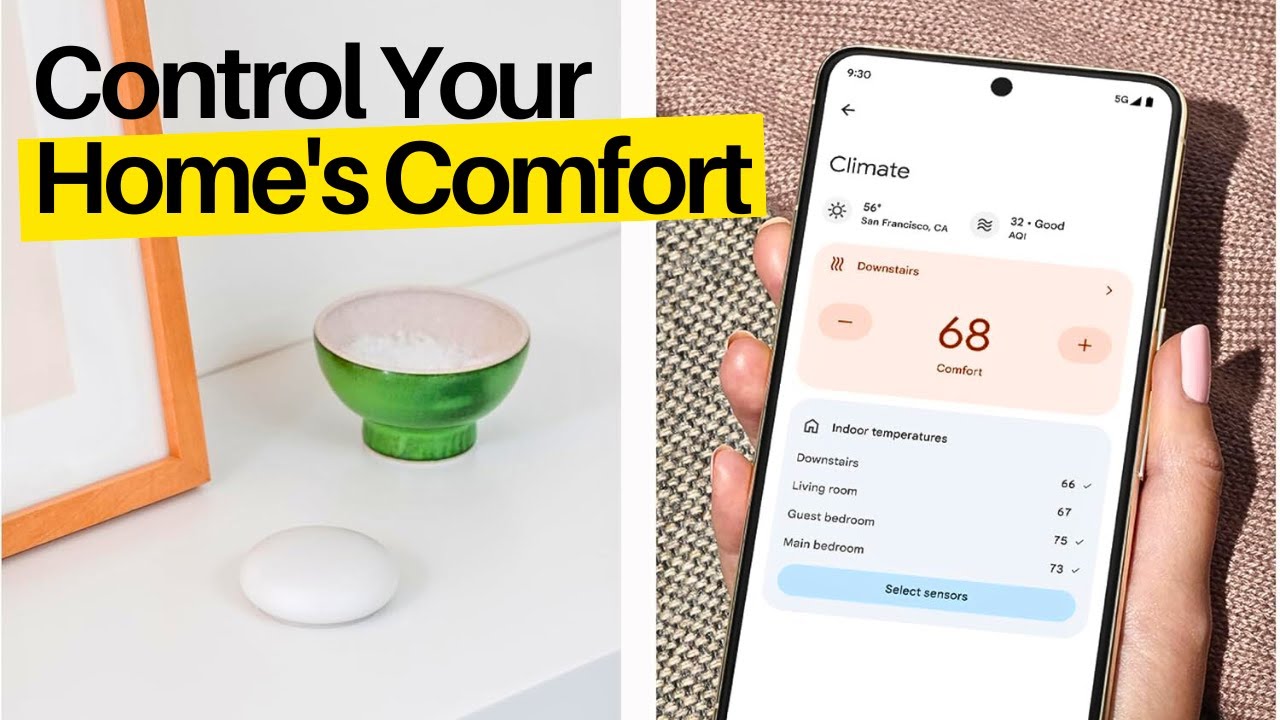 Google Nest Temperature Sensor (2nd Gen) | Google Temperature Sensor ...