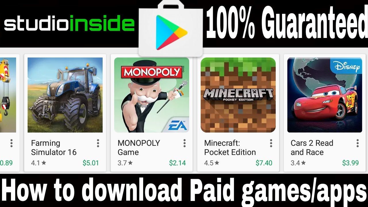 How To Free Download Android Paid Games and Apps | 100% Guaranteed ...