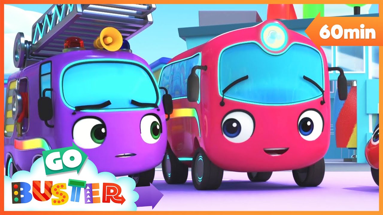 Rainbow Car wash | Go Buster - Bus Cartoons & Kids Stories - YouTube