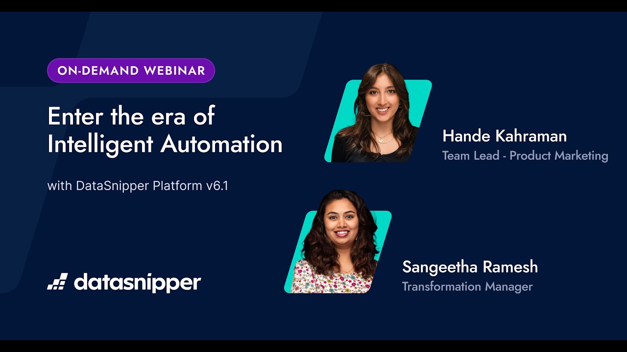 Enter the era of Intelligent Automation with DataSnipper Platform version 6.1 - On-demand - YouTube