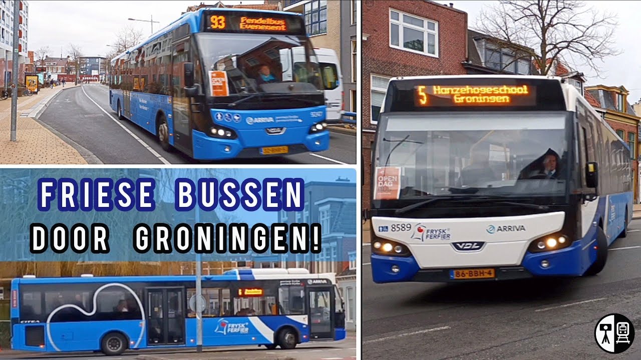 Friese bussen door Groningen, als Hanze-pendel! // Frisian buses on ...
