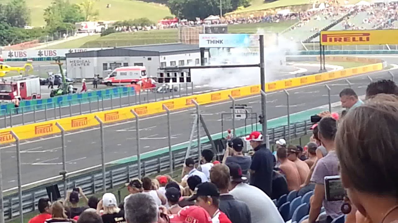 F1 Hamilton engine failure Hungarian grand prix 2014 - YouTube