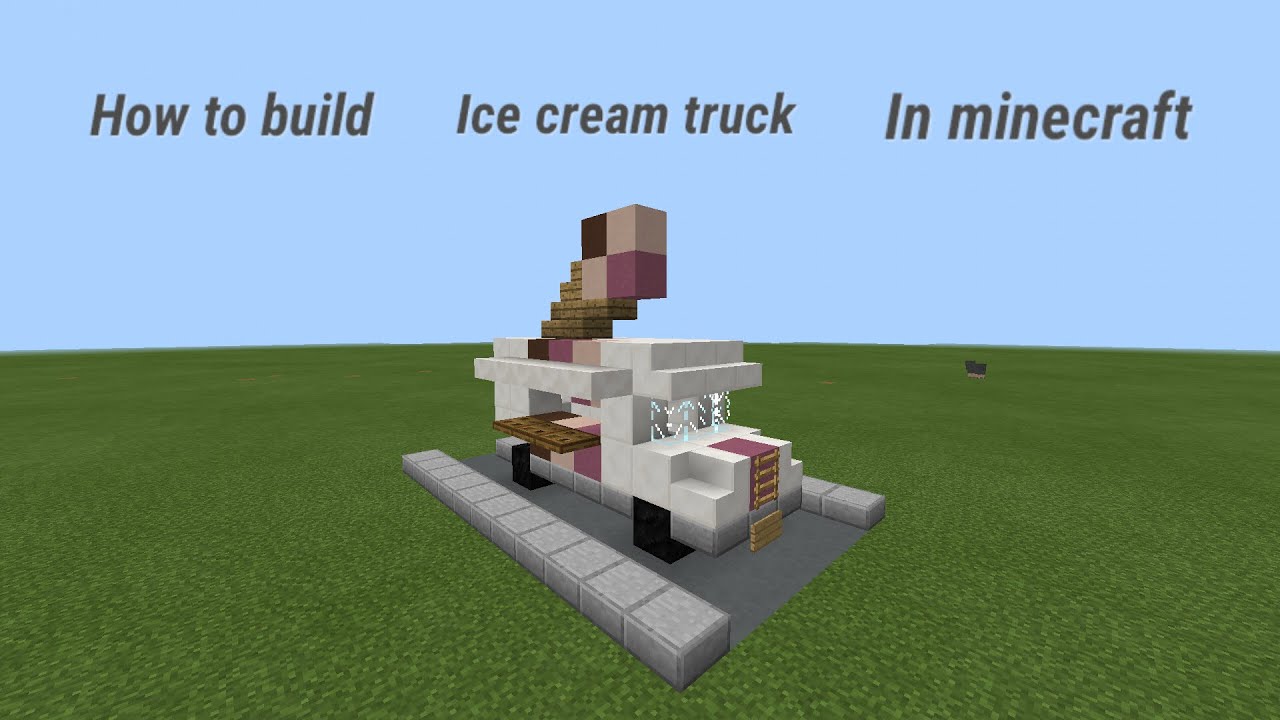 Minecraft - How to build an ice cream truck (MCPE) - YouTube