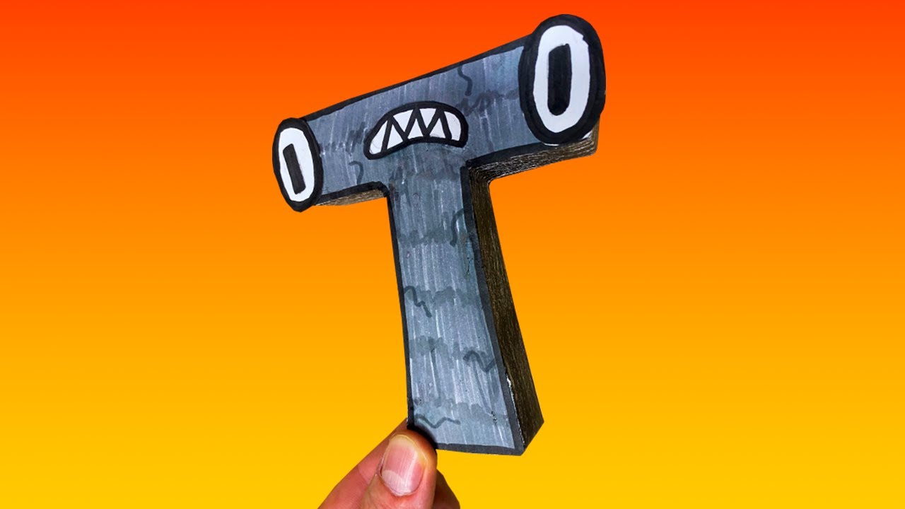 Paper Craft | Russian Alphabet Lore T | RALR | Alphabet Lore - YouTube