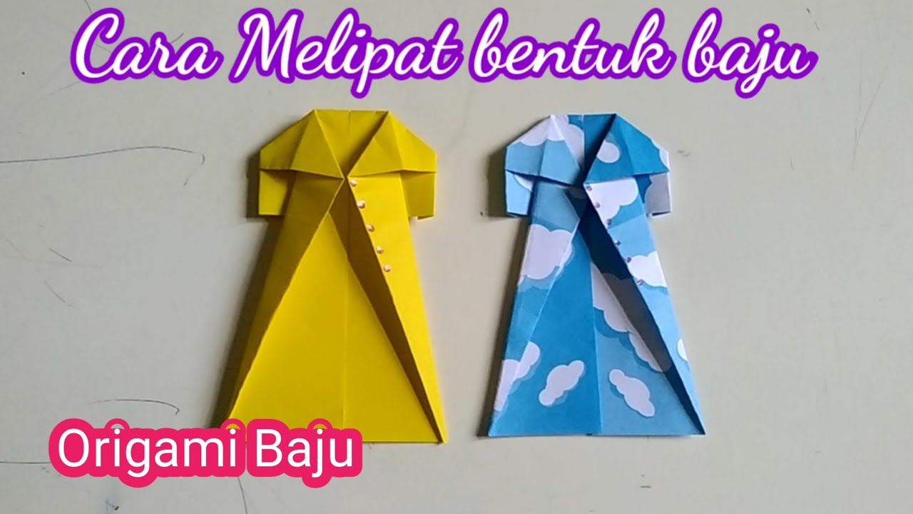 Cara Membuat Bentuk Baju Dari Kertas Origami | Origami Baju - YouTube