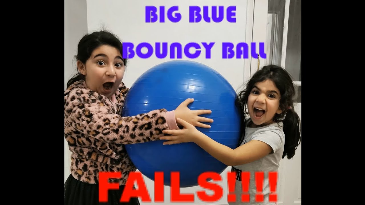 BBBB FUN!! BIG BLUE BOUNCY BAALLLL TIME - YouTube