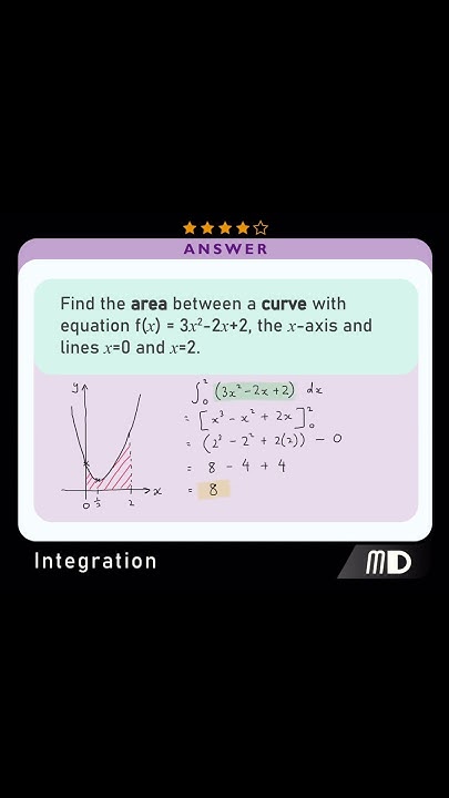 INTEGRATE to calculate the AREA UNDER A CURVE #maths #math #integration ...