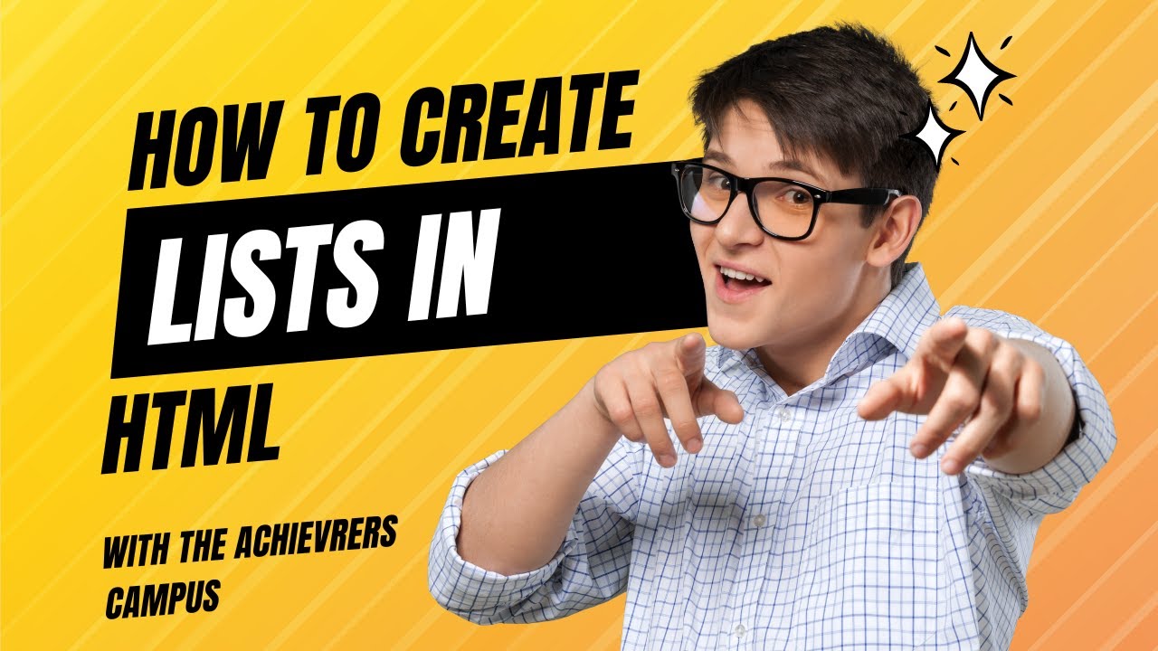 HTML Lists | How to create lists in HTML | Web development | Lists in ...