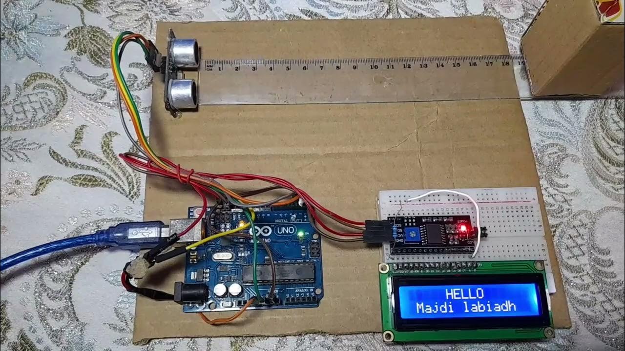 arduino project | ultrasonic distance sensor + LCD display | 2023 - YouTube