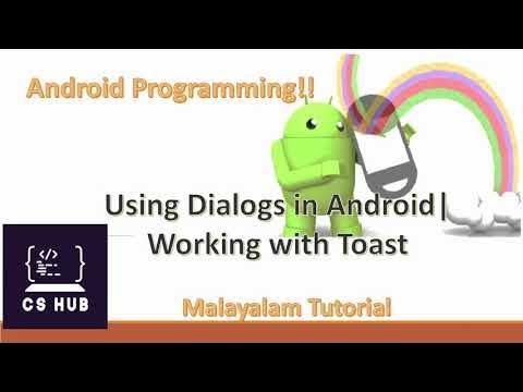 Using Dialogs in Android| Working with Toast |Malayalam Tutorial - YouTube