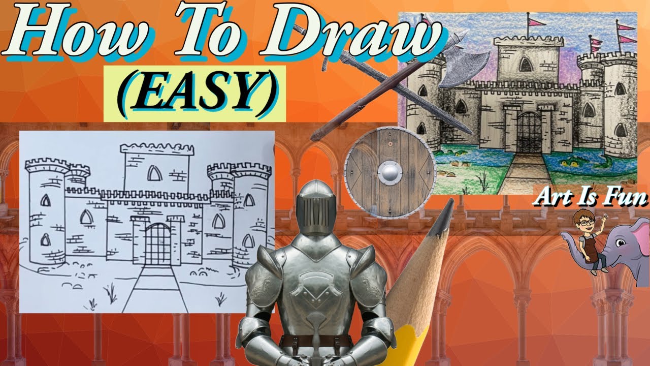 Medieval Castle | Drawing for Beginners | Fun Drawing Tutorials - YouTube