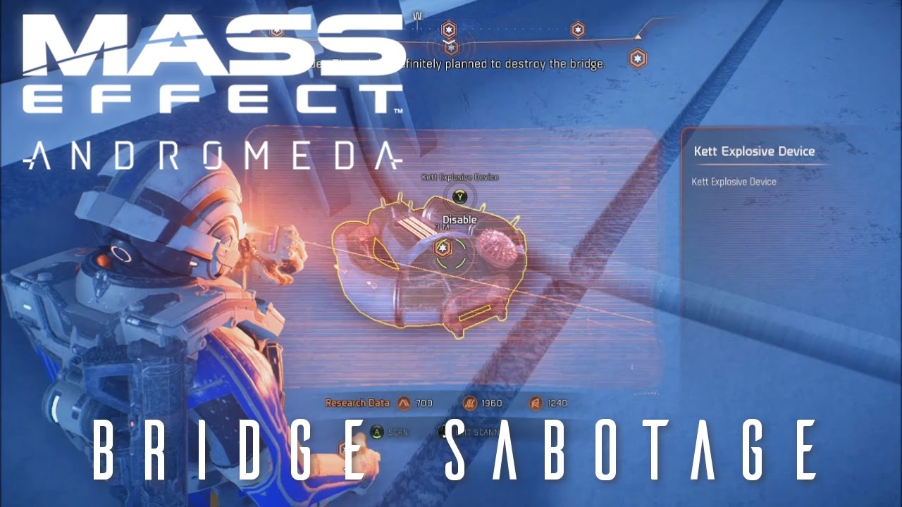 Mass Effect Andromeda - Bridge Sabotage (side quest) - YouTube