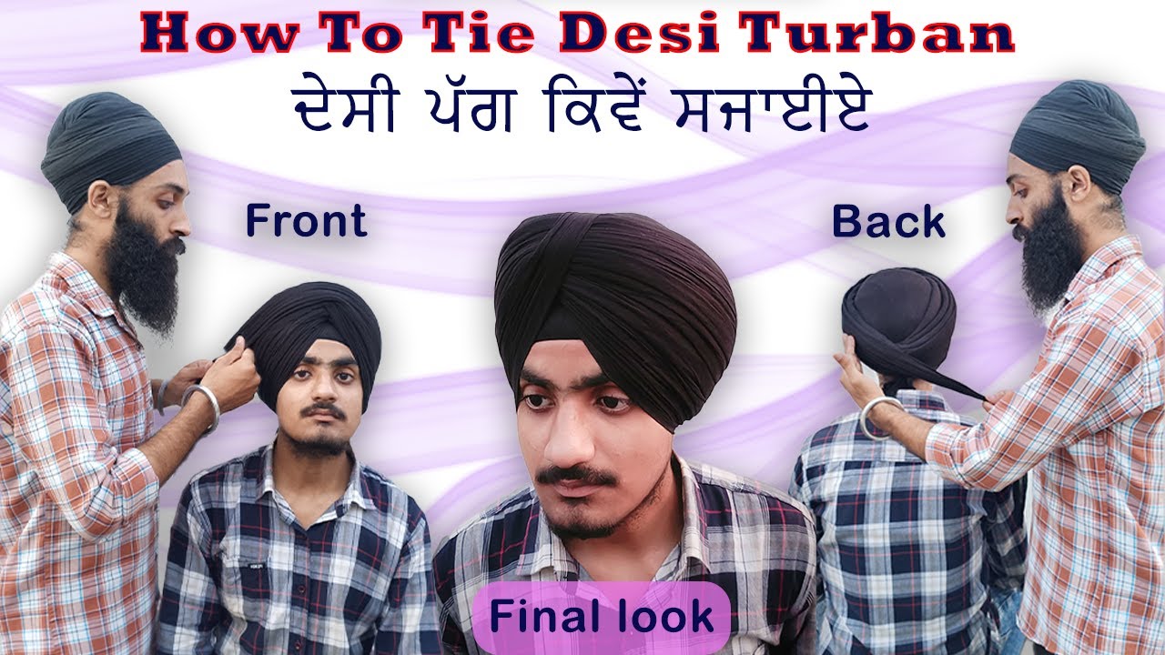 How To Tie Desi Pagg( specially for beginners) Free style wattan vli ...