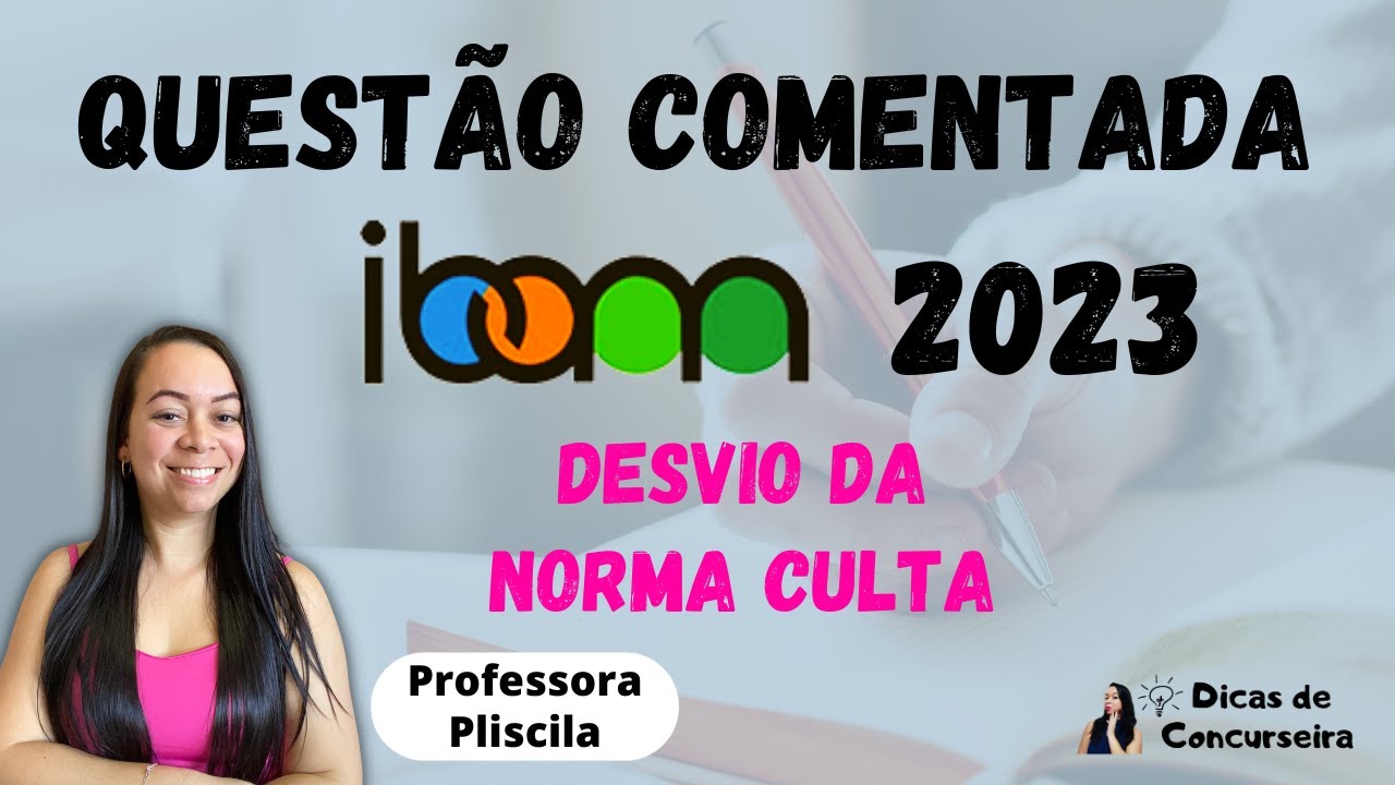 Questão banca IBAM 2023 | Norma culta - YouTube