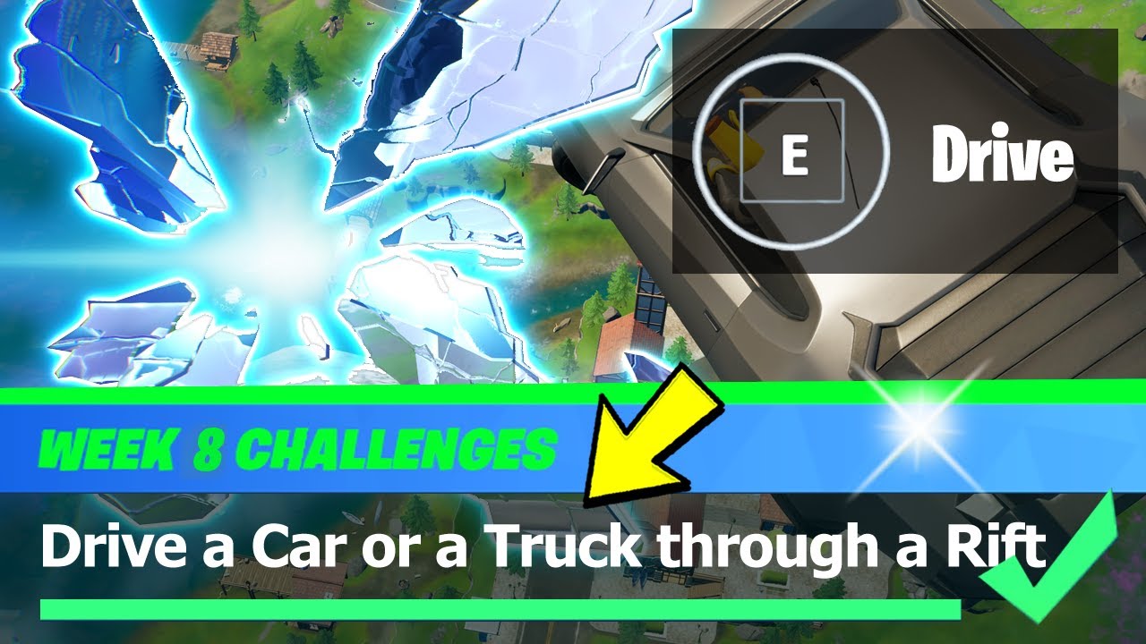 Drive a Car or Truck through a Rift LOCATION - Fortnite Week 8 ...