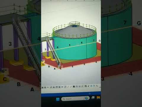 Water Tank Storage Steel Construction #teklastructures - YouTube