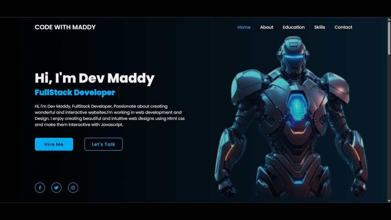 Responsive Portfolio Using HTML, CSS,JS | Easy Tutorial + Source Code # ...