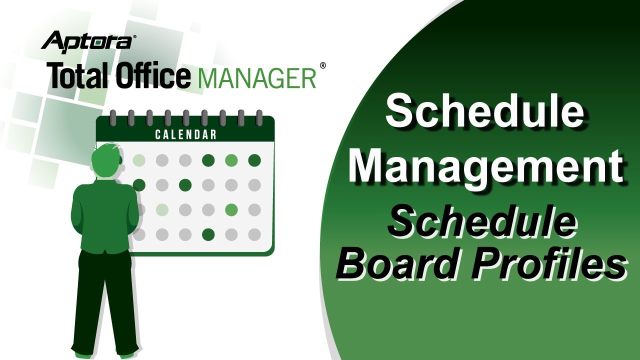 How to Set up Schedule Board Profiles in Total Office Manager - YouTube