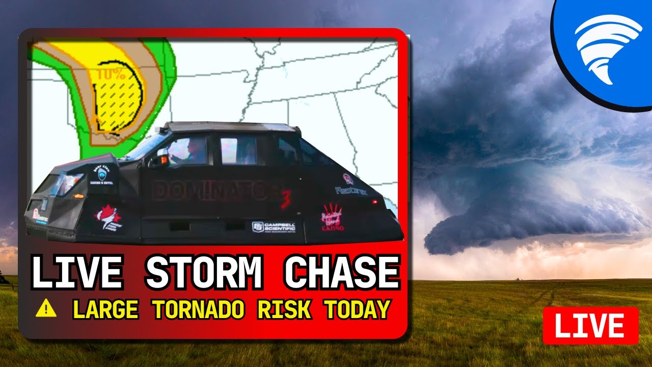 LIVE - Enhanced Risk Storm Chase in Dominator 3 in Oklahoma - YouTube