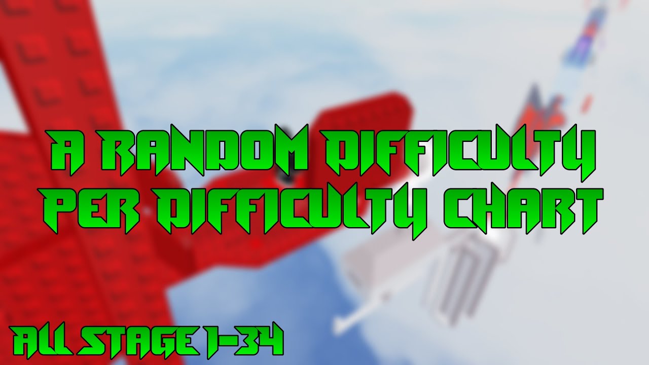 A Random Difficulty Per Difficulty Chart Obby (All Stage 1-34) | Roblox ...