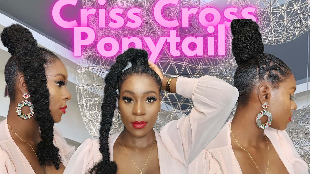 HOW TO DO: HIGH PONYTAIL ON SHORT 4C HAIR - YouTube