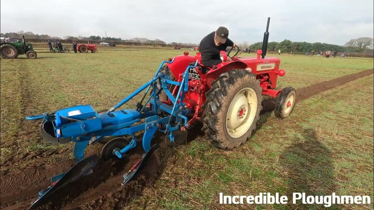 1965 McCormick IH B414 2.5 Litre 4-Cyl Diesel Tractor (43 HP) with Ransomes Plough - YouTube