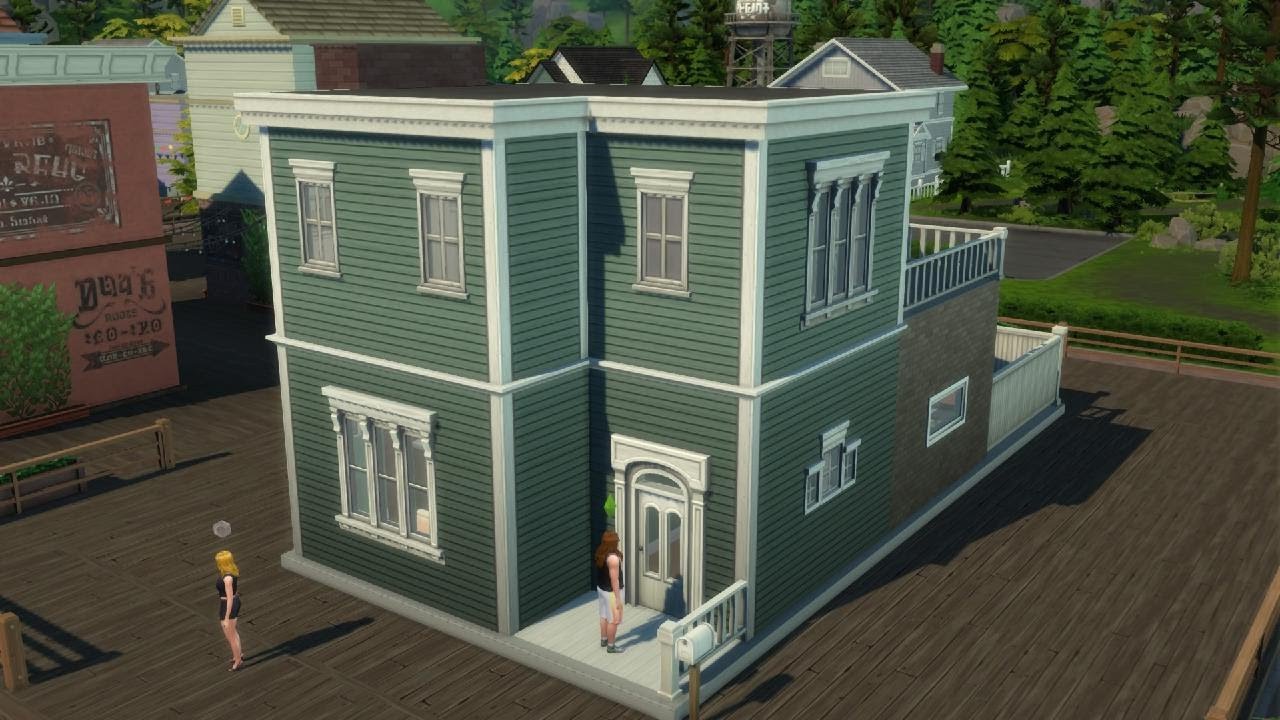 The Sims 4 Maxis Lots ep# 378 Town Square Terrace (high school years ...
