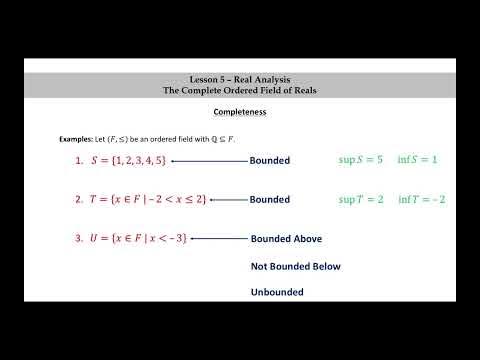 Pure Math - Lesson 5 - Real Analysis - Part 4 - Completeness - YouTube