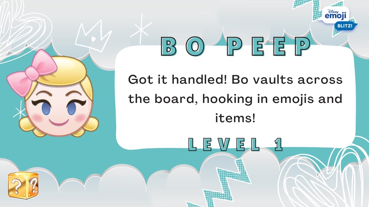 Disney Emoji Blitz - Bo Peep (Level 1) - Toy Story - YouTube