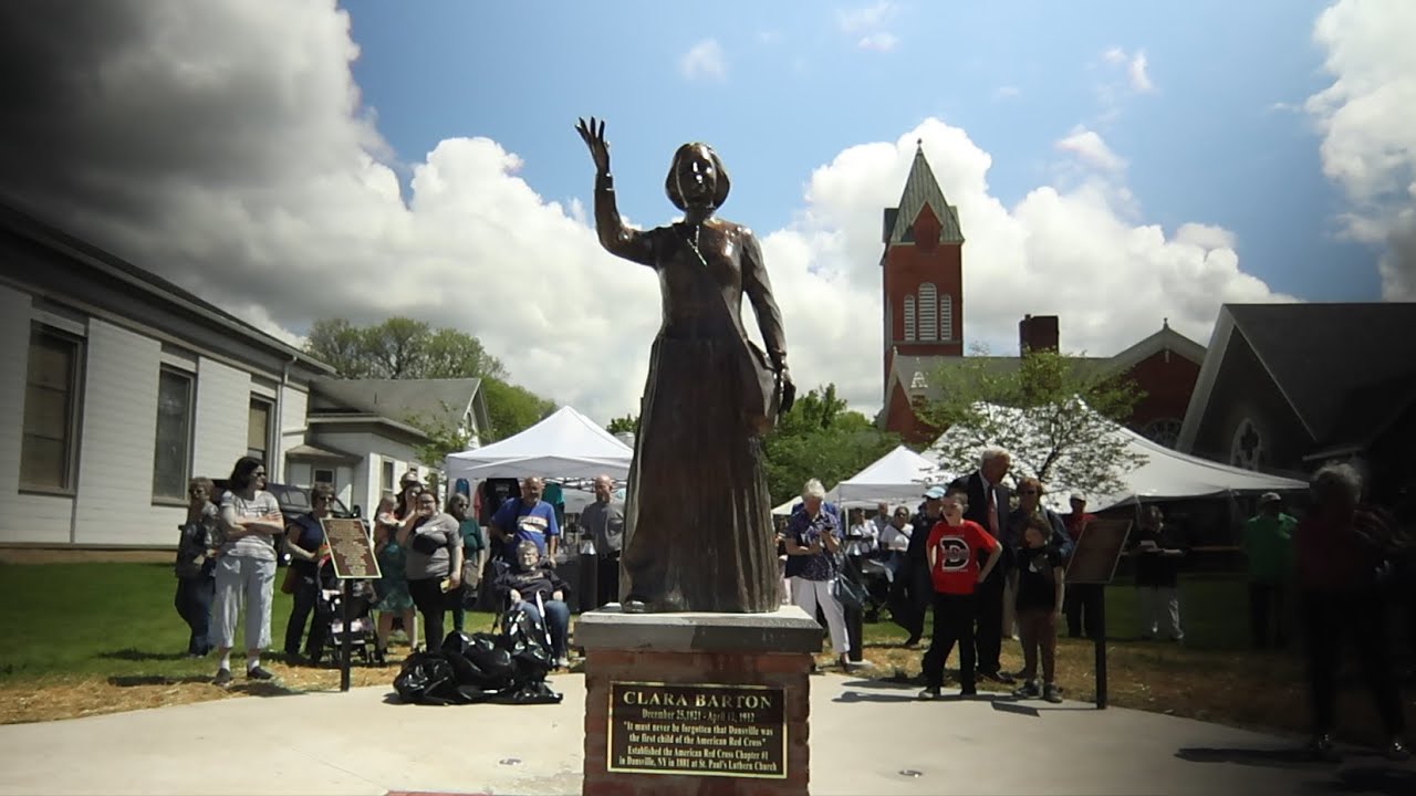 Unveiling the Clara Barton Statue | Dansville, NY - YouTube
