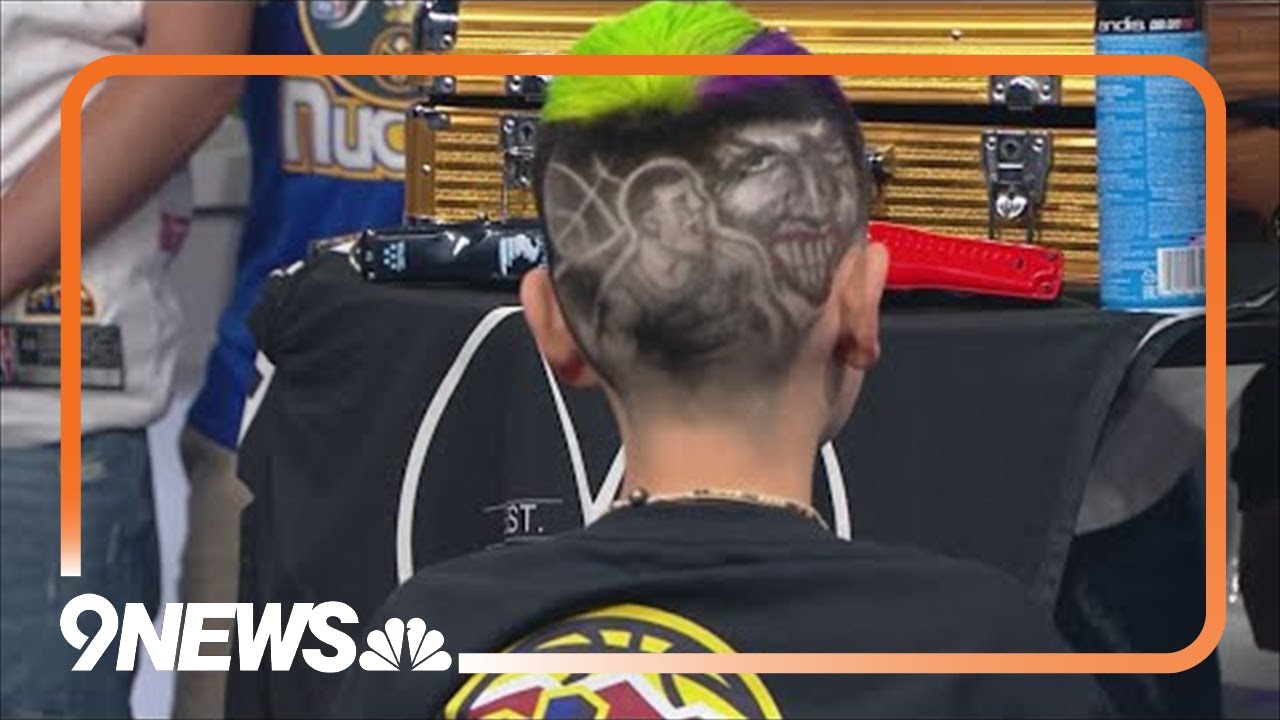 Scissorhand Design Studio giving Denver Nuggets-inspired haircuts - YouTube