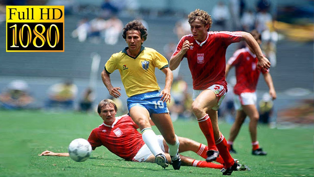 Brazil 4-0 Poland World Cup 1986 | Full highlight -1080p HD | Zico ...