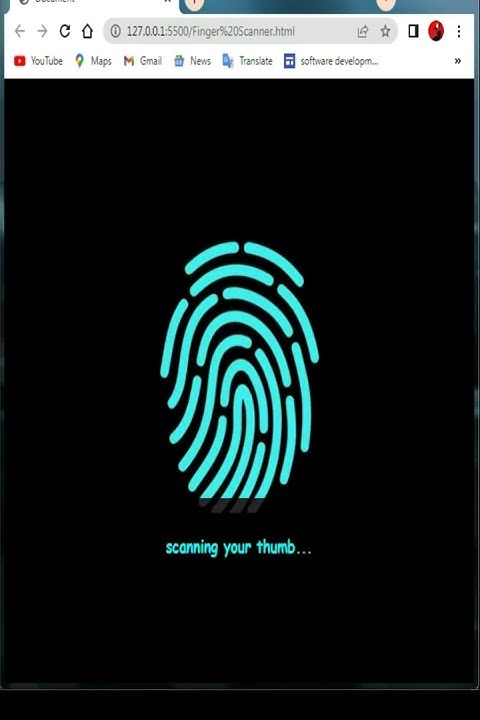 Make Fingerprint Scanner Html Css Htmltutorial Css Javascript Codingstatus Youtube