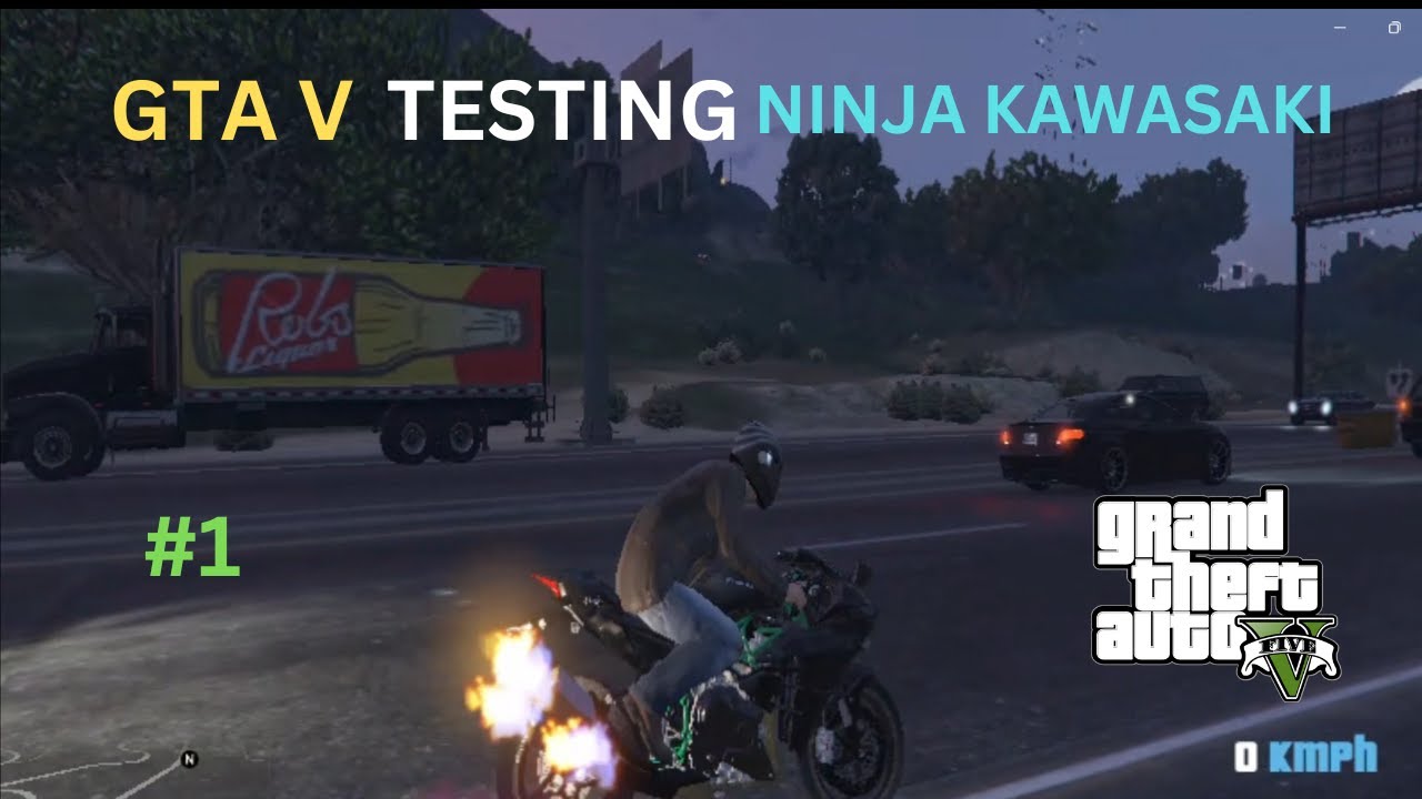 GTA V NINJA KAWASAKI H2R TOP SPEED BY PTO ATOM - YouTube