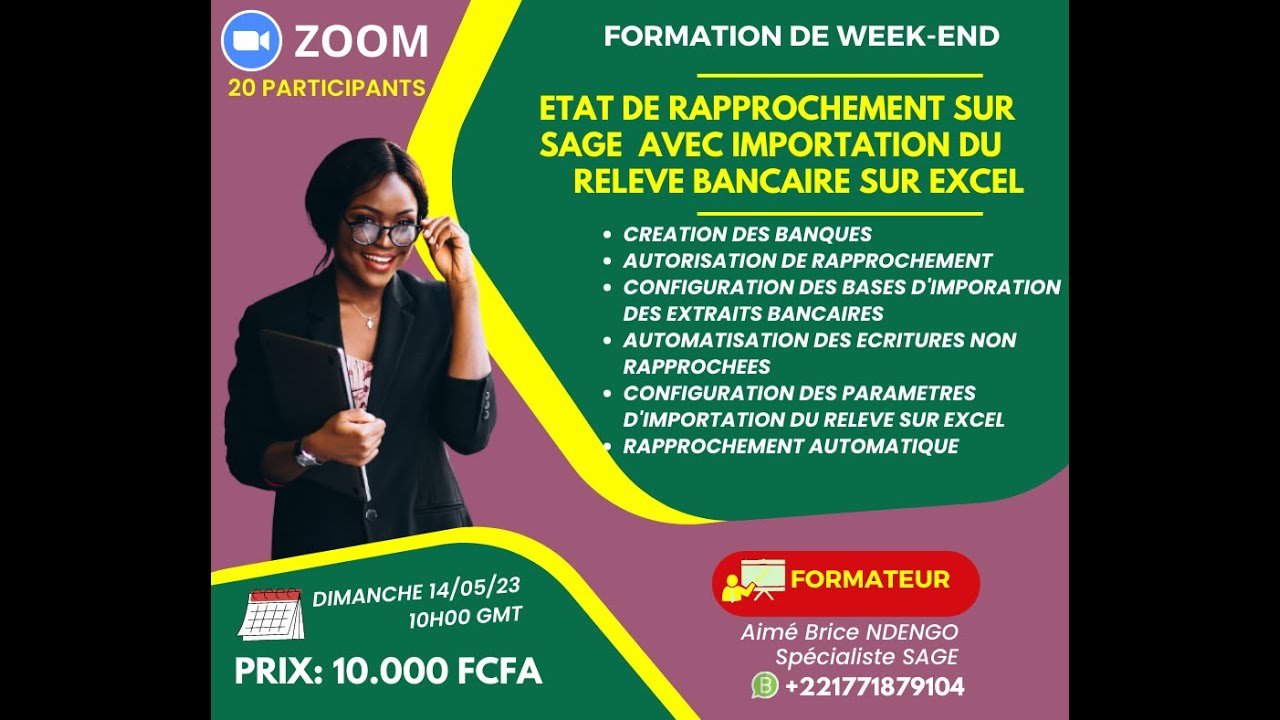 FORMATION ÉTAT DE RAPPROCHEMENT BANCAIRE AUTOMATIQUE - YouTube