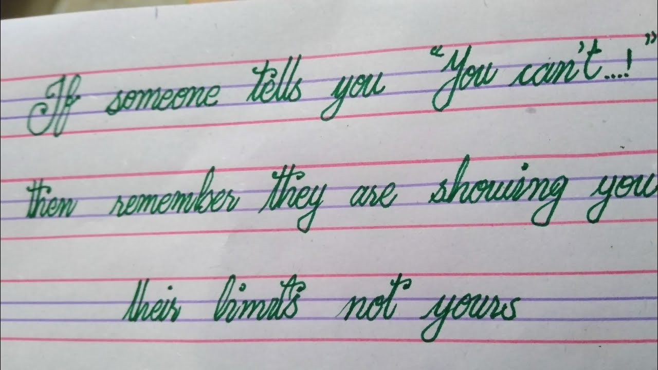 Neat and clean cursive handwriting | satisfying | - YouTube