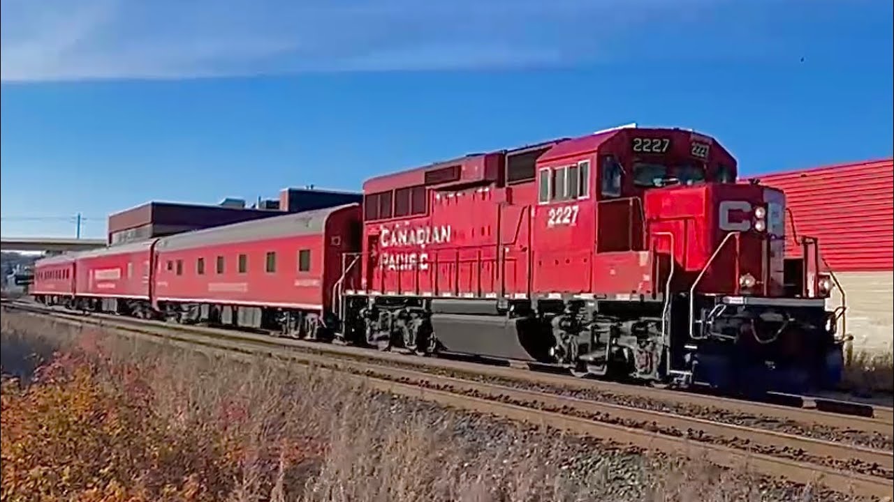 ULTRA RARE! CP 2227 leads Canadian Pacific Track Evaluation train at ...