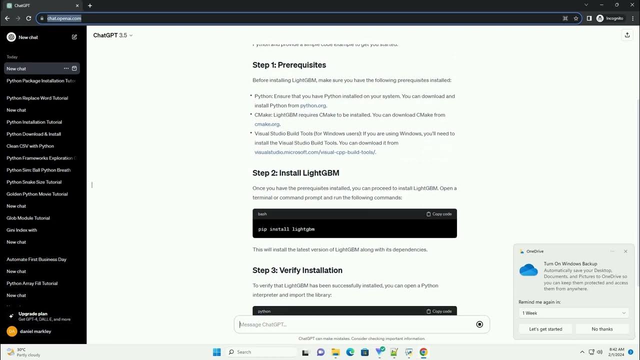 Install Lightgbm Python Youtube