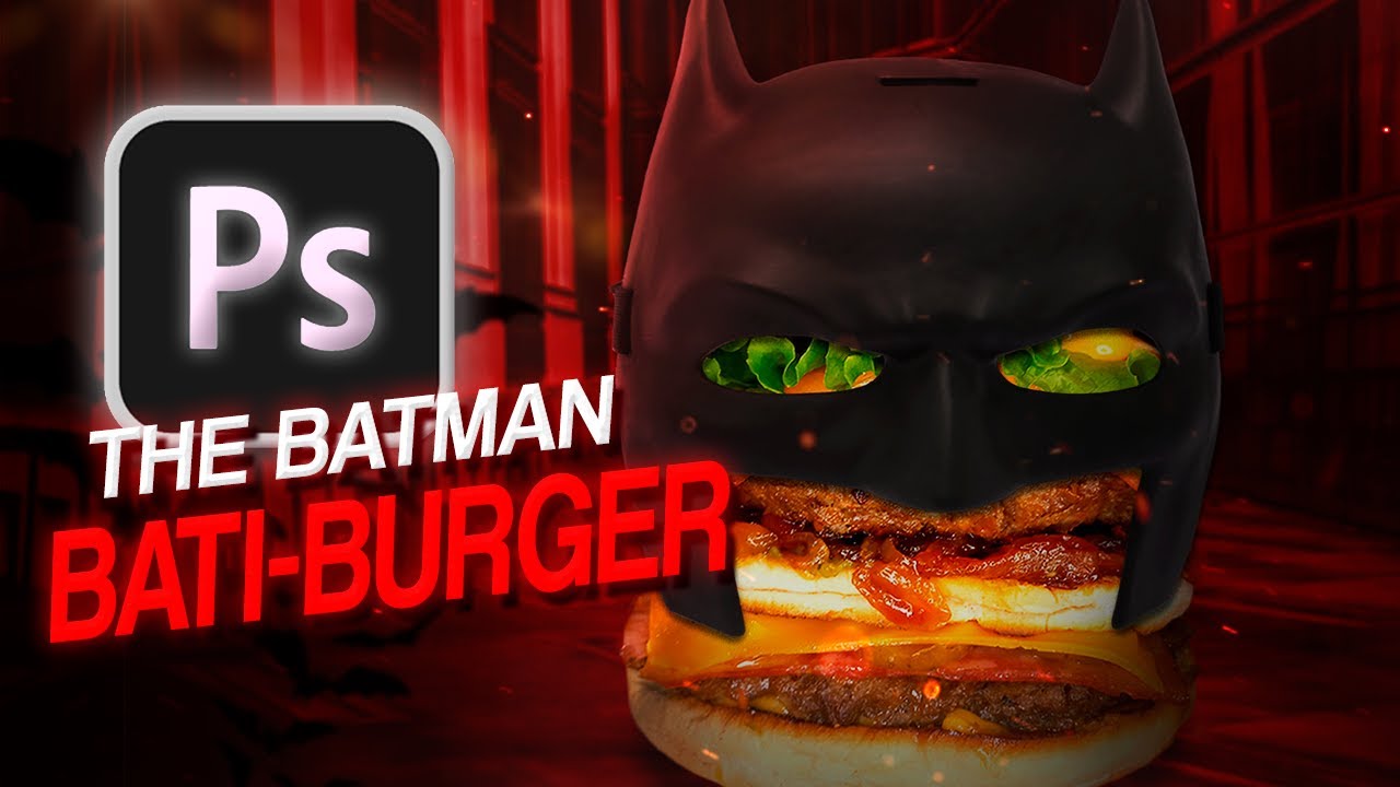 THE BATMAN | BATI BURGER - Edition - Speed Art (photoshop) - YouTube