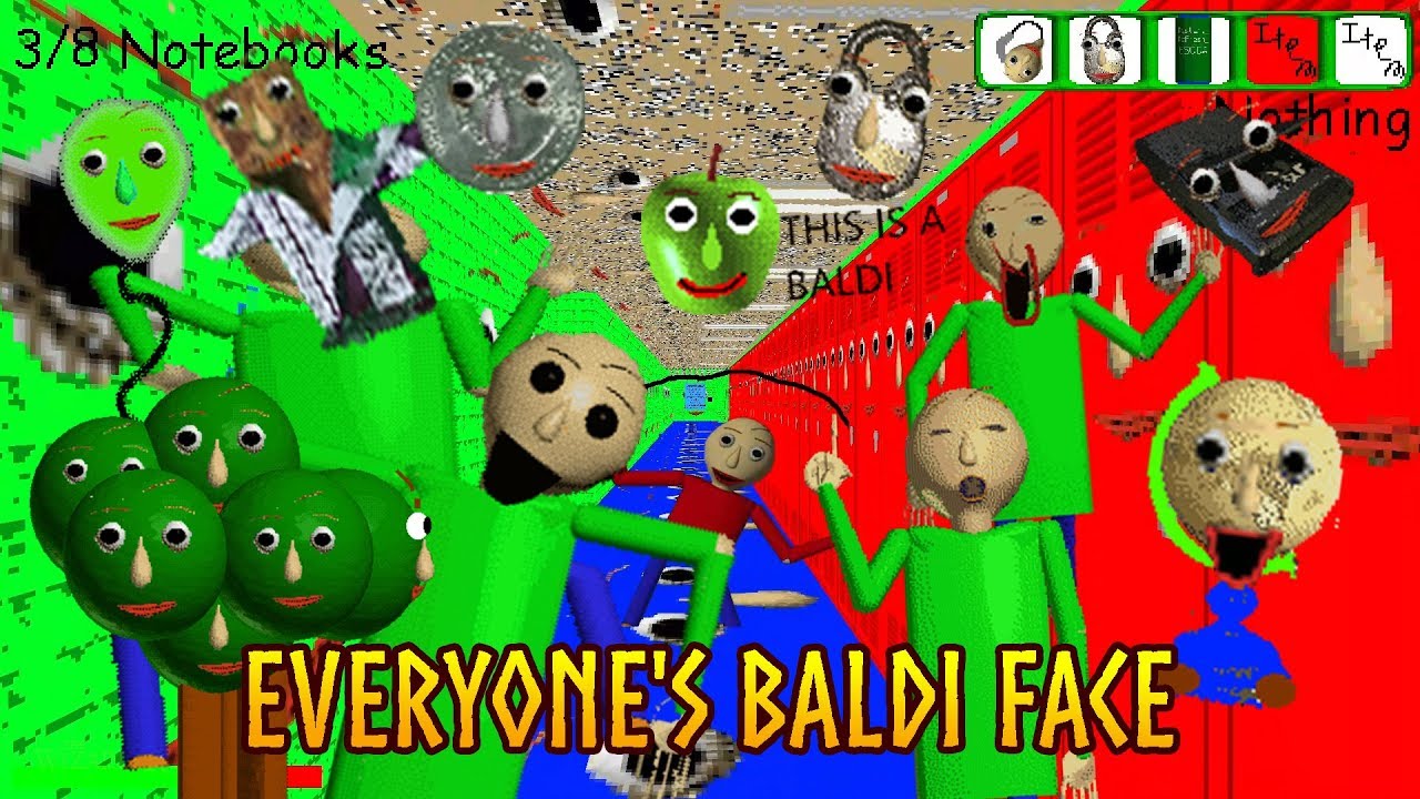 Everyone Baldi Face!! | Baldi's Mania FullGame Demo - YouTube