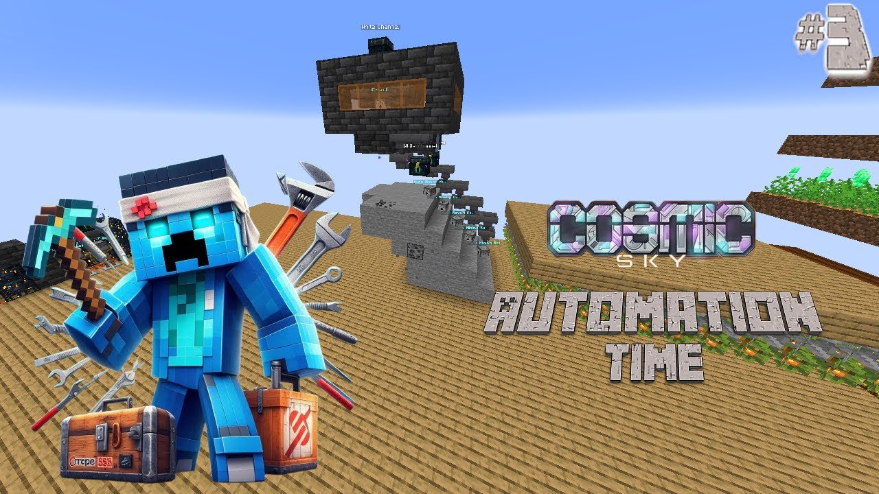 Automation Time! How To Cosmic Sky #3! #minecraft #cosmicsky #cosmic - YouTube