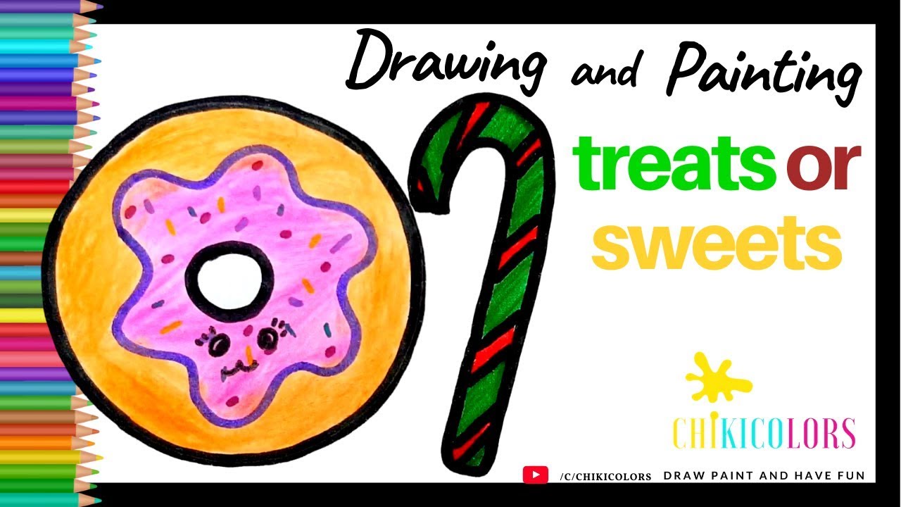 Drawing and painting candy or candy Learn to Color and Paint ...