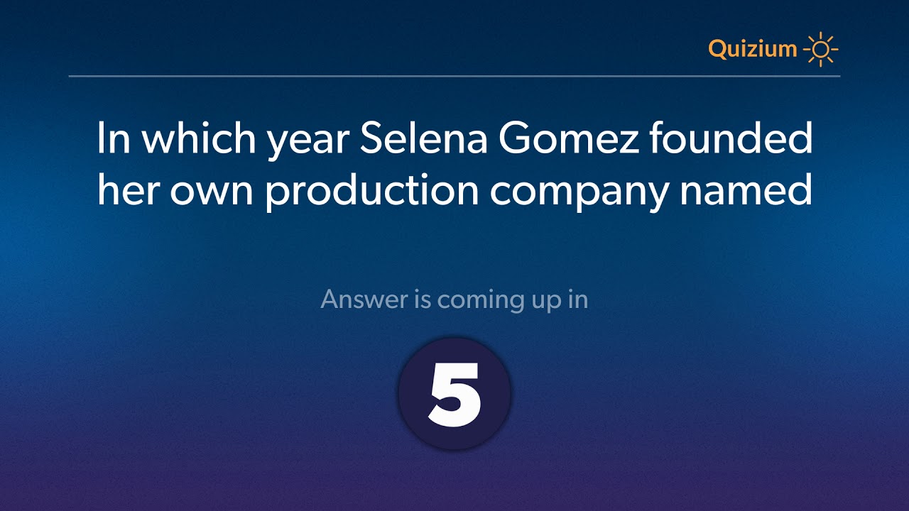 In which year Selena Gomez founded her own production company named ...