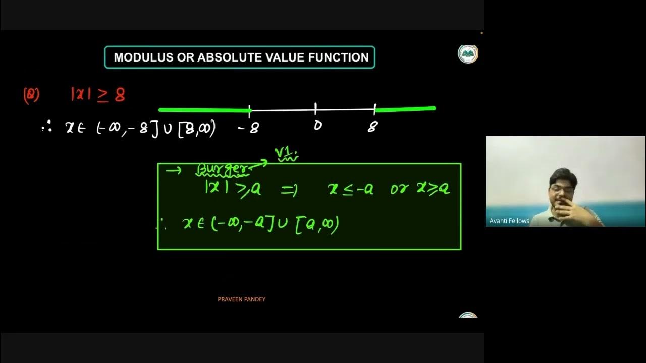 Functions L7 Modulus or Absolute Value Functions | 12th JEE Math | 25th May 2023 - YouTube