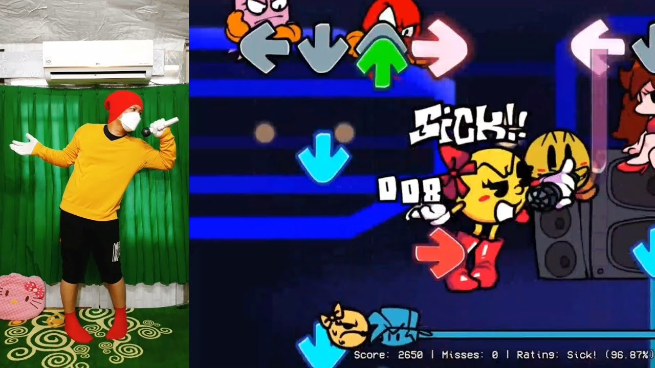 Friday Night Funkin' VS Pac-Man V2 In Real Life (Arcade World/Ghostly ...