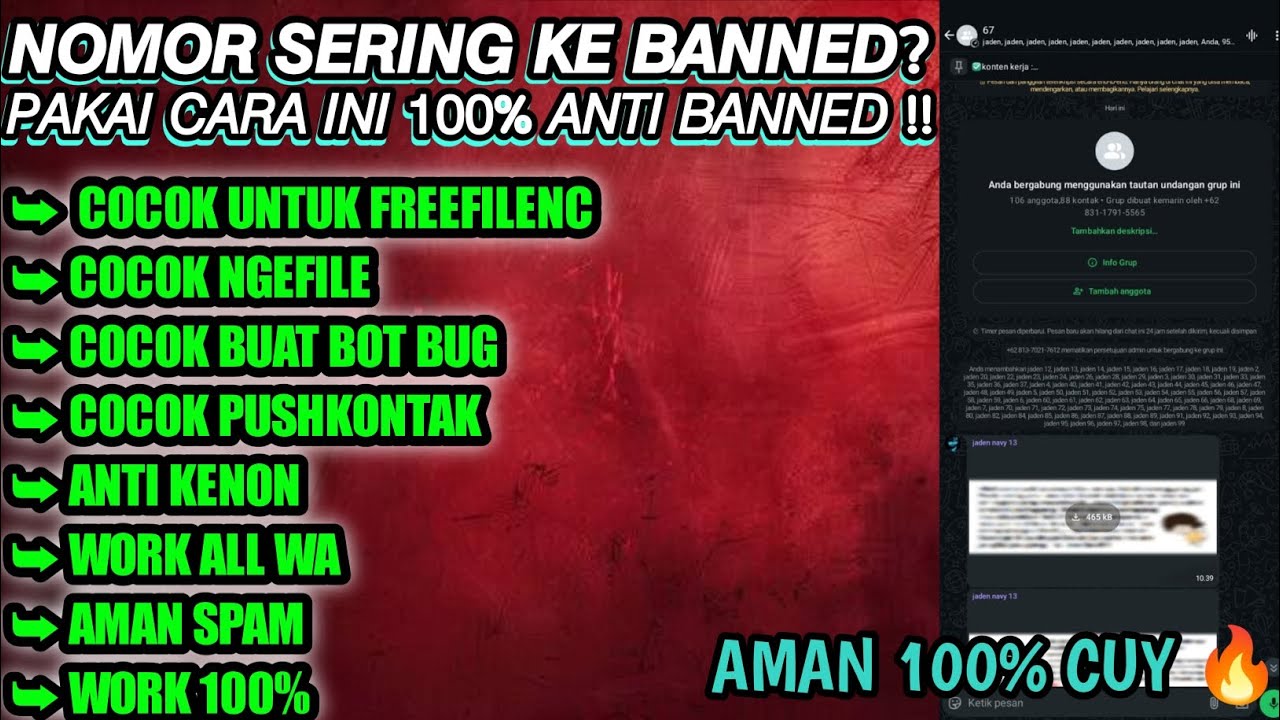 NEW CARA AGAR NOMOR WHATSAPP KEBAL BANNED || WORK 100% TERBARU 2025 || FREE - YouTube