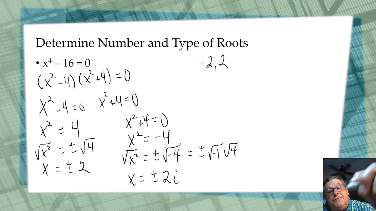 Determine Number And Type Of Roots YouTube Determine Number And Type Of Roots YouTube