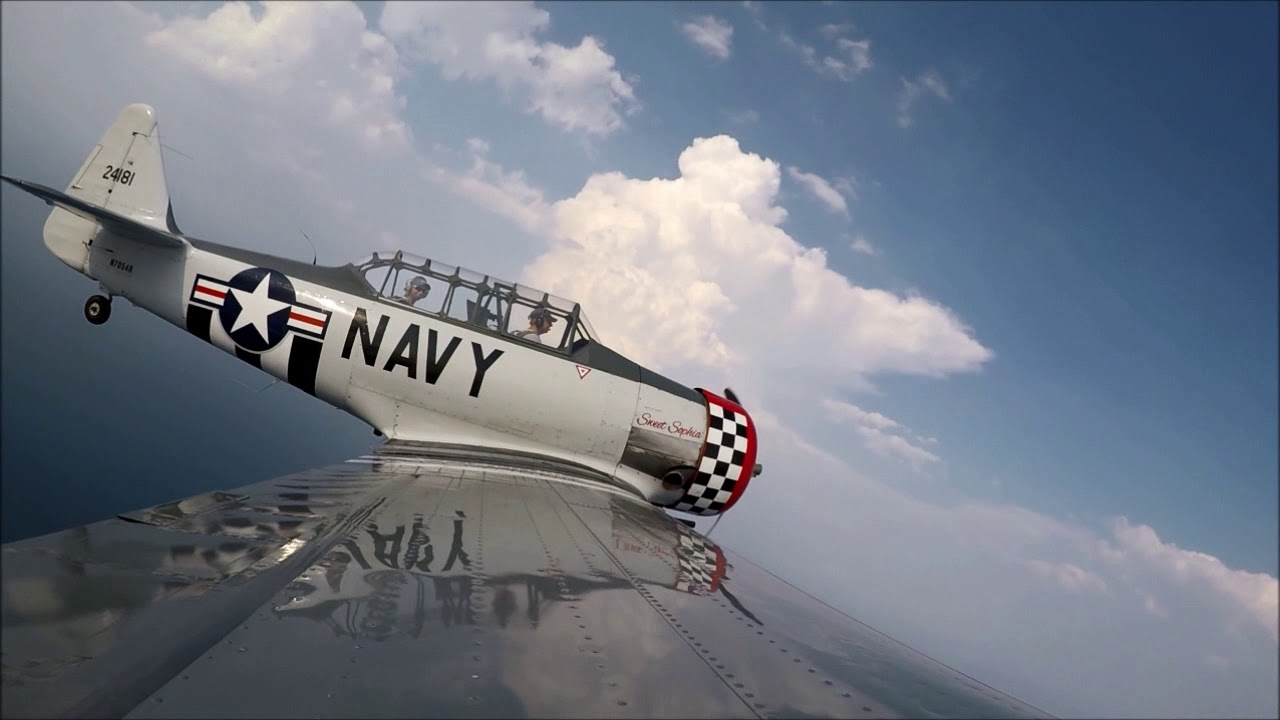 OBX Air Tours: MIke flys in a T6 Texan over the Outer Banks! - YouTube