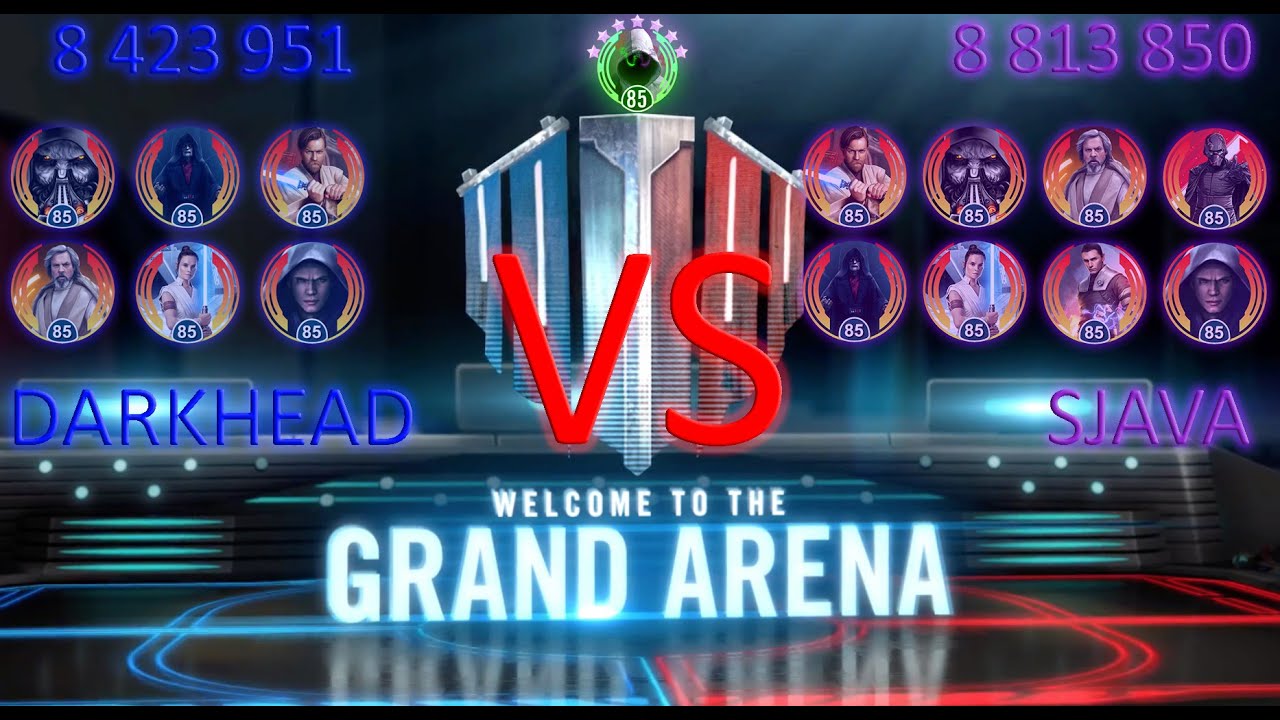 Star Wars Galaxy of Heroes. Великая арена против Sjava - YouTube