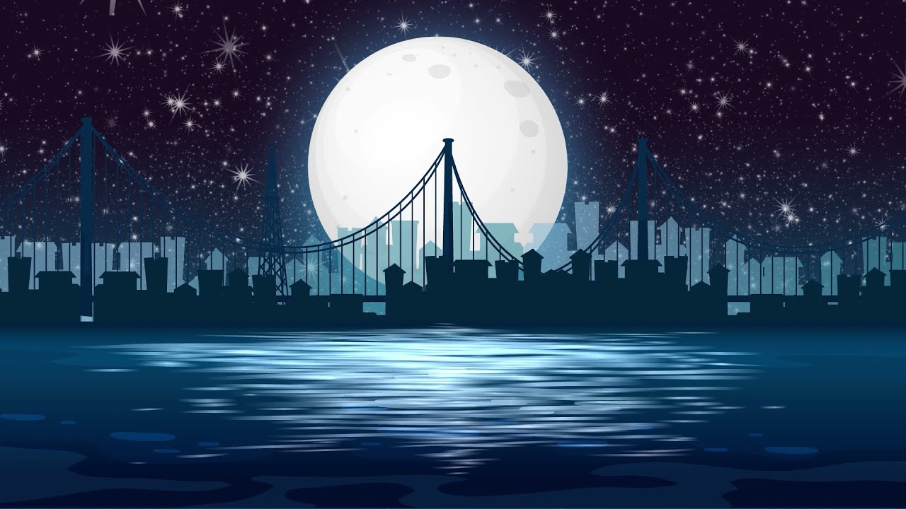 HD Night city Animation Background l Cartoon Background Animation l ...